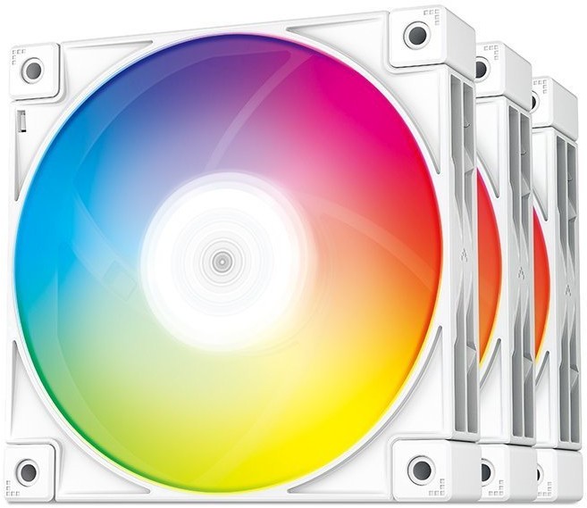 Вентилатори DeepCool - FC120 White, 120 mm, RGB, 3 броя | Ozone.bg